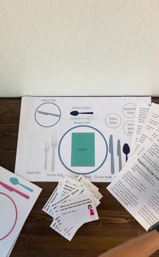 Table Manners Cards & Games Bundle For Teaching Dining Etiquette