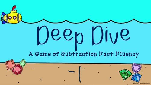 Subtraction Fluency Ones Digital Flashcard Game by Spinning a Yarn In First