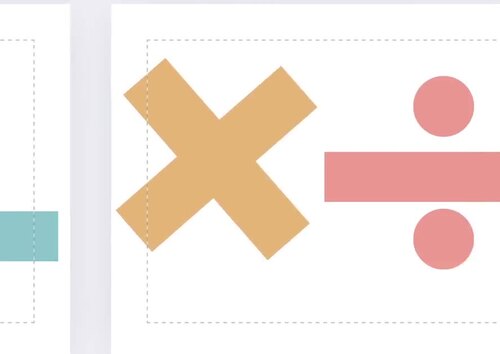 Retro groovy boho Neutral math wall bulletin board by Keeping up with third