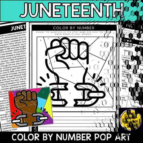 Juneteenth Color by Number Reading Comprehension - Informational Text