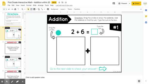 1st Grade Math Activities for Google Slides BUNDLE | TPT