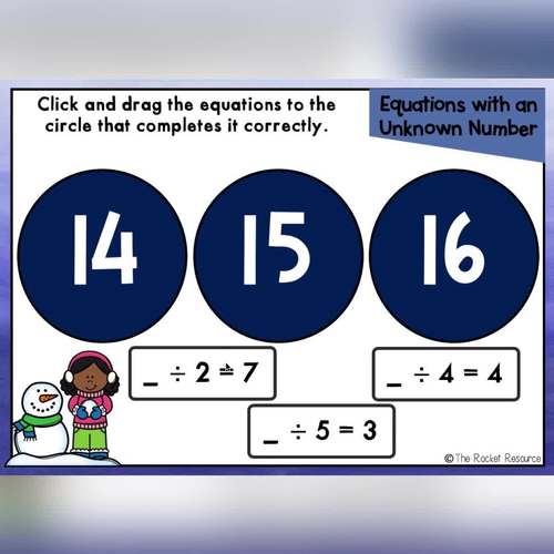 Winter Solving for Unknown Numbers Multiplication & Division BOOM ...