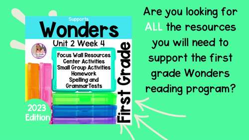 Wonders Reading First Grade Unit 2 Week 4 Center and Small Group ...