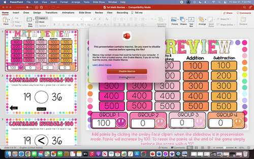 2nd Grade Math Beginning of Year Review Game Show | Back to School