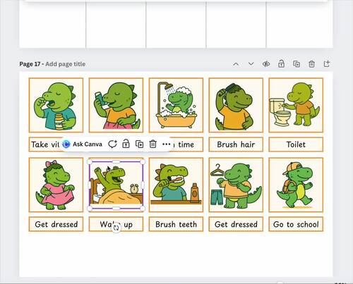 Editable Dinosaur Visual Routine Chart for Kids | Visual Schedule for ...