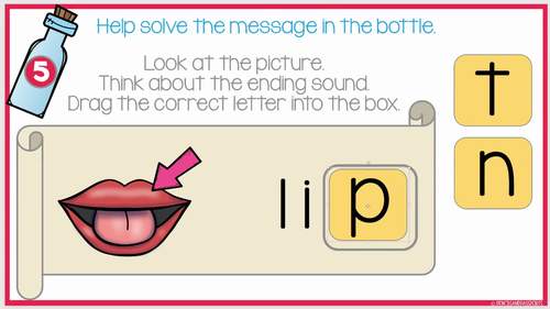 Digital CVC ENDING Sound Identification Game Practice {Short Vowel ...