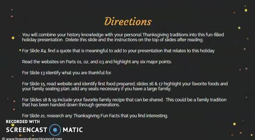 My Digital Thanksgiving Presentation - History of Holiday & Family ...