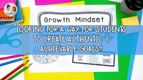 Growth Mindset Desk tags | Name plates by Rainbow Sky Creations | TPT