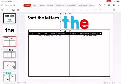 Digital Interactive Sight Word Practice | PowerPoint & Google Slides | AND