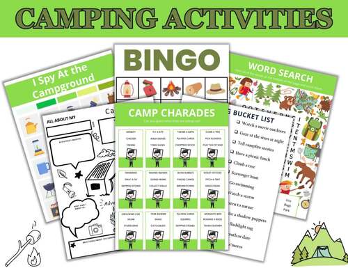 Camping Activities, Scavenger Hunts, Conversation Starters, Bingo ...