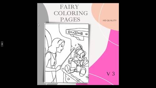 Fairy Coloring Pages For Kids winter days Thanksgiving V3 | TPT