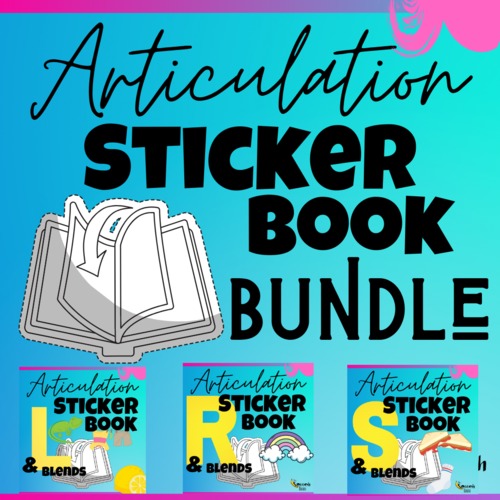 Articulation Sticker Book BUNDLE: R, S, L & Blends {Digital Resource}