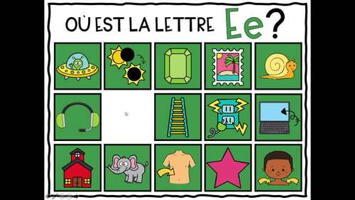 French Digital Alphabet Games - Où est la lettre E? by Fun in French ...
