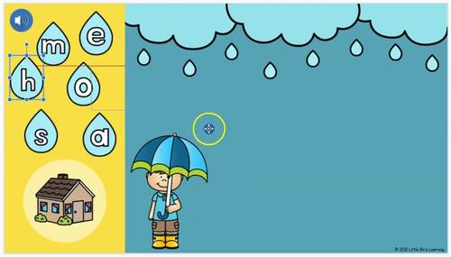 Spring Digital Word Building - Long Vowels | Google Slides | TPT