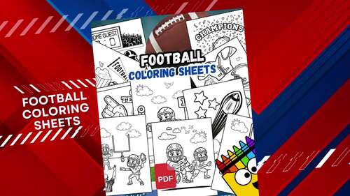 Football Coloring Pages Printable | Kids Sports Coloring Sheets | Football