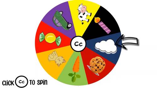 Letter C Beginning Sound Game - Spinning Wheel Powerpoint by Little Teapot