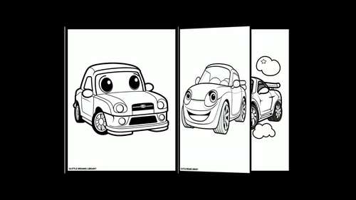 Cute Cars Coloring Pages Ideal for PreK-5th Grade & Homeschooling