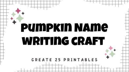Pumpkin Name Writing Craft for Preschool and Kindergarten | TPT