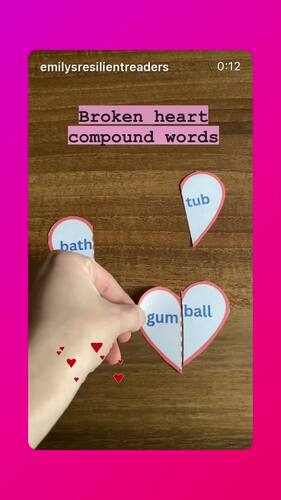 Broken heart CVC - 36 words in all by Resilient Readers | TPT