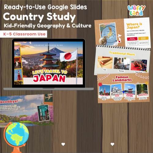 Japan Country Study Bundle | Geography Google Slides, Doodle Poster & Bingo