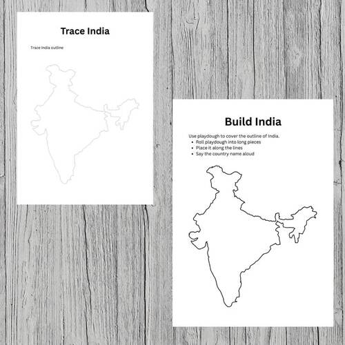 India Fine Motor Geography Pack | Preschool & Kindergarten | Tracing ...