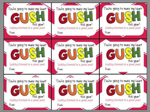 Fruit Gushers Beginning of Year Gift Tag-You're going to make my heart ...