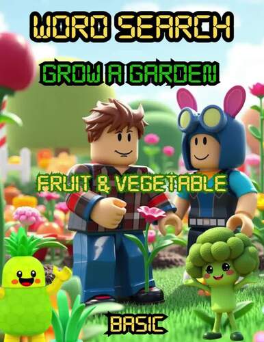 Roblox Grow A Garden Word Search : Fruit and Vegetable Worksheet