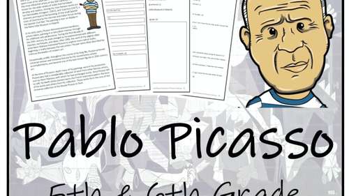 Pablo Picasso Close Reading Comprehension Activity | 5th Grade & 6th Grade