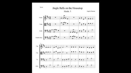 Jingle Bells on the Housetop score and parts for beginning orchestra