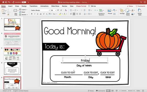 Digital Morning Meeting Slides BUNDLE | Seasonal by The Simple Sweetness
