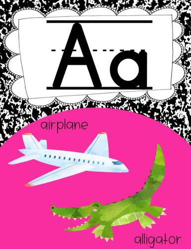 Retro Bright Alphabet Posters || Simple Classroom Decor by Kayla Leonard