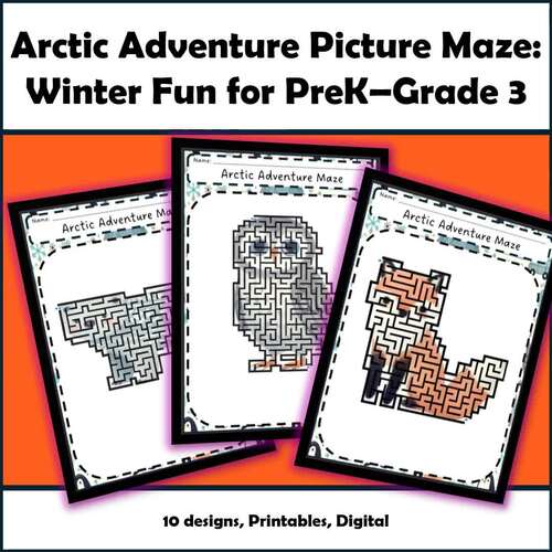 Arctic Adventure Picture Maze: Winter Fun for PreK–Grade 3 | TPT