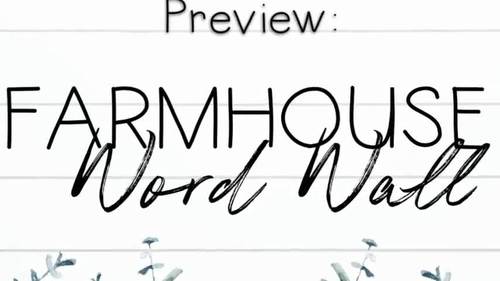 Farmhouse Word Wall Pack by Inspire the Mom | TPT