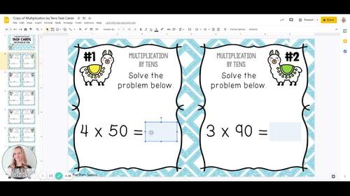 Multiplying by Multiples of Ten Task Cards - Digital and Printable