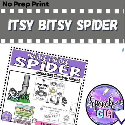 Itsy Bitsy Spider Interactive Unit (+Boom Cards) by Speech Glam | TPT