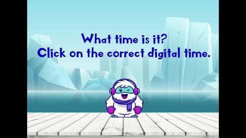 Telling Time Winter Math Boom Cards™ - Hour & Half Hour Analog ...