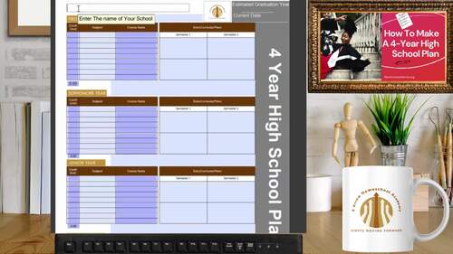 The 4-Year High School Plan Interactive Form by 5 Arrow Homeschool Shop
