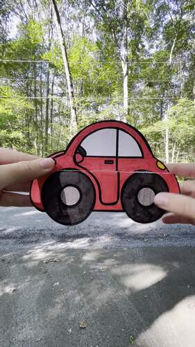Car Articulation Folding Surprise Craft by Jennie's Speech Room | TPT