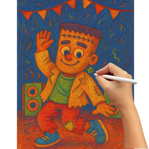 Happy Halloween Coloring Pages | Monster Dance Party for Kids | TPT