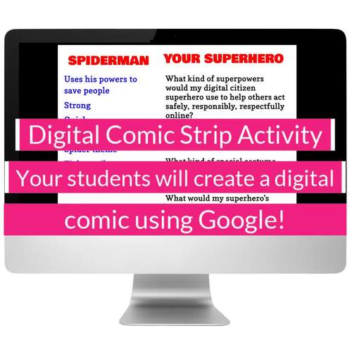 Comic Strip Template Google Classroom Activities by Miss Tech Queen