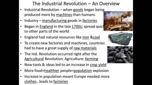 The Industrial Revolution - PowerPoint and Guided Notes Sheet | TPT