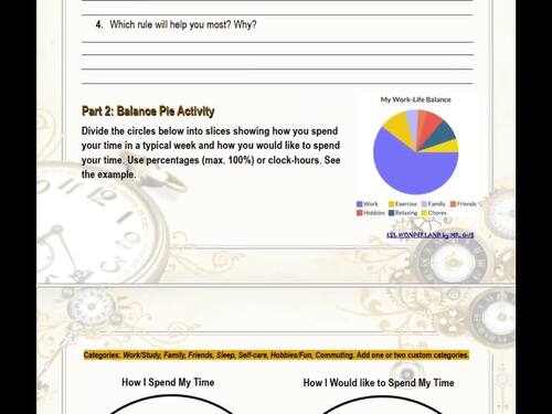 Work-Life Balance – Protecting Mental Health (Time Management Activities)