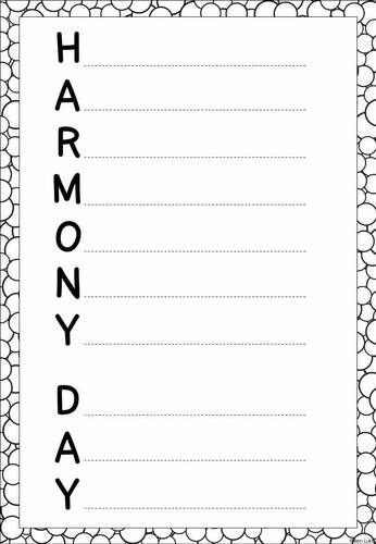 Harmony Day & Week 2024 Activities - Coloring, Word Search, Poetry ...