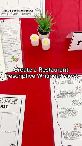 Create a Restaurant Writing Project - Figurative Language & Descriptive ...