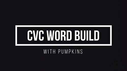 Pumpkin CVC Word Build Fall Activity by Fun Early Learning | TPT