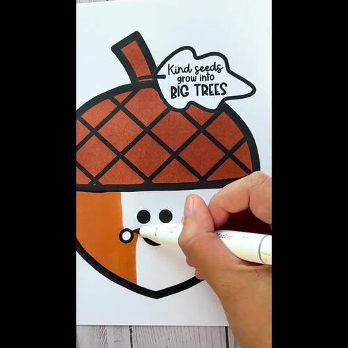 Fall Friendship Craft - Good Friend Activity - Acorn Craft for SEL