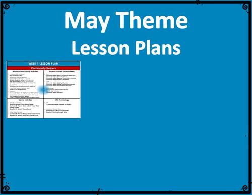 First Grade May Cross-Curricular Unit With Assessments & Worksheets