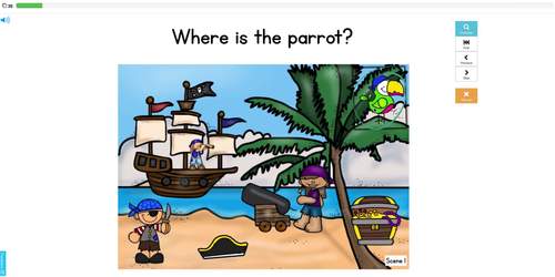 Wh Questions Boom Cards Speech Therapy Pirate Scenes | Distance Learning