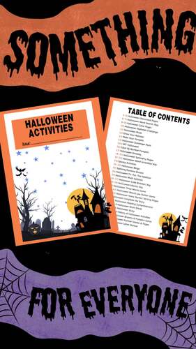 Halloween Activities Printable Grades 1st-6th by Sweet and Humble