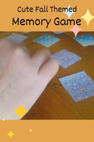 Cute Fall Themed Memory Game - Animals and Nature - Pastel | Autumn ...